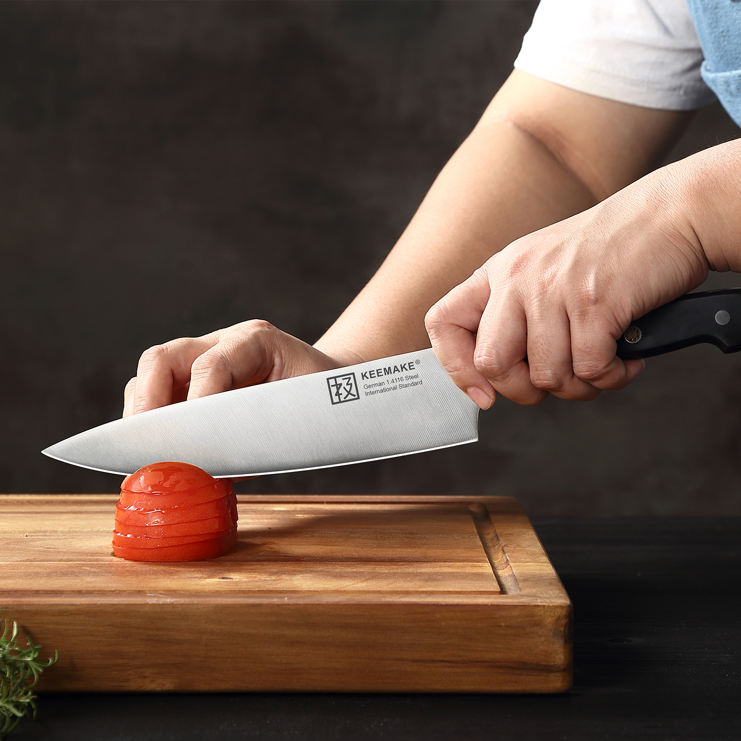KEEMAKE 3pcs Kitchen Knives Set High Carbon German Steel 1.4116 High ...